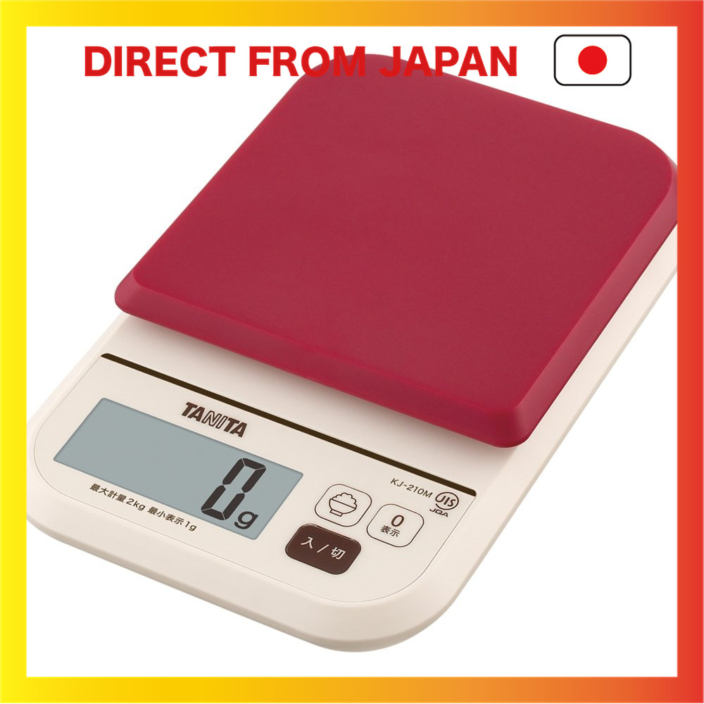 [Direct from Japan] Tanita scale for measuring the calorie of dishes 2kg 1g Red KJ-210M RD Rice ...