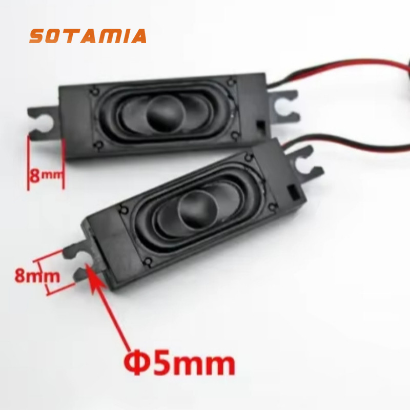 SOTAMIA 2Pcs 5017 Mini TV Speaker 8 Ohm 2W Passive Cavity Speaker Multimedia Advertising PC ...