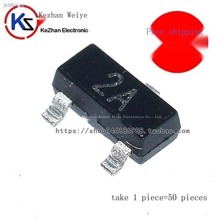 SMD | MMBT3906 SOT-23 Silkscreen: 2A SMD PNP transistor 2N3906 (50 pcs ...