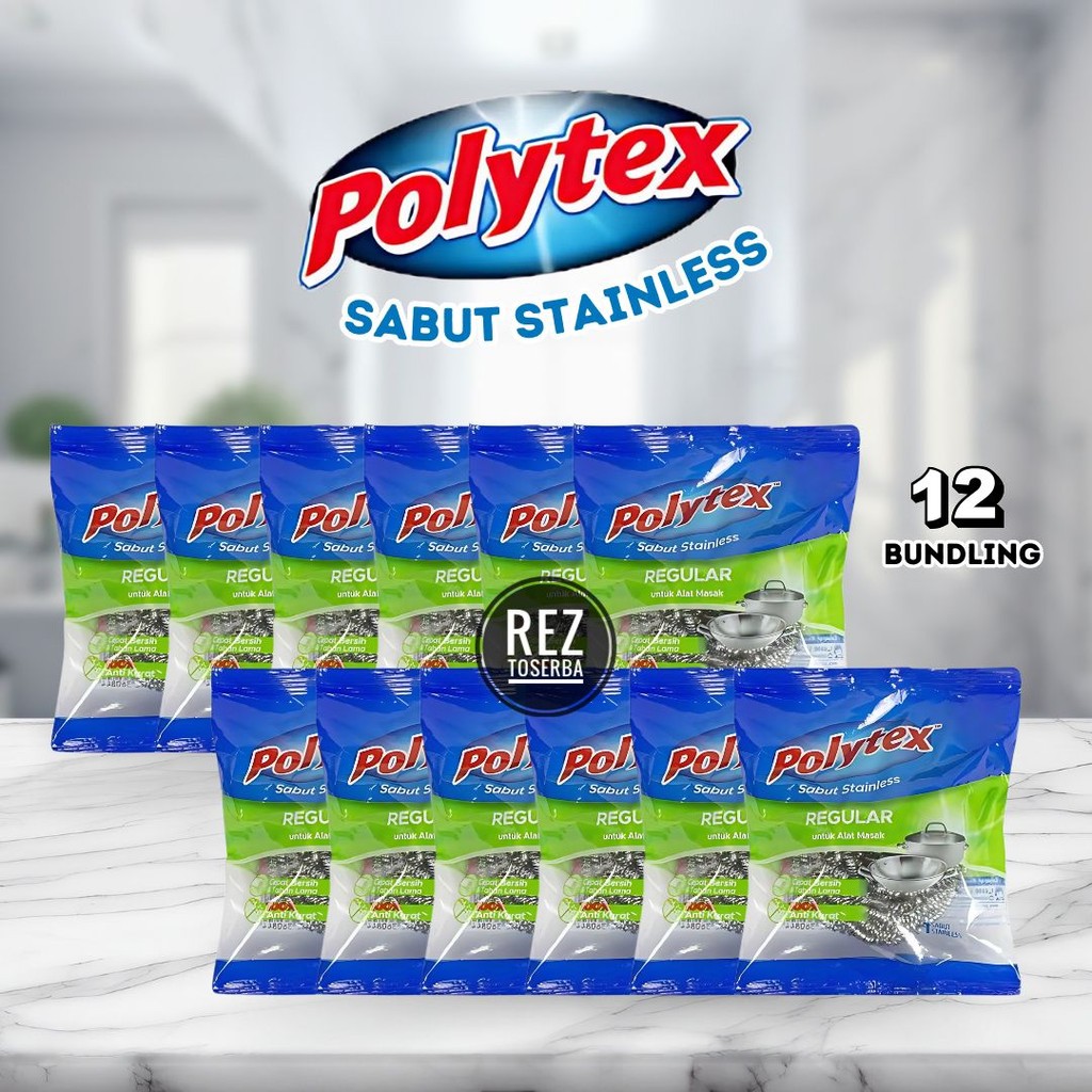 Contents 12 PCS Polytex Regular Stainless Coir / Dish Washing Coir ...