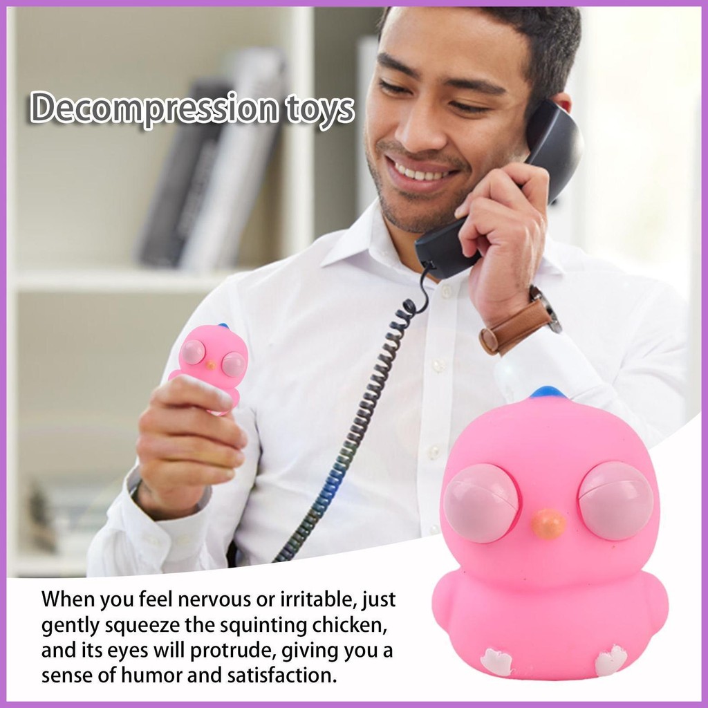 Chick Squeeze Out Eyes Toys Chicken Eye Popping Fidget Toy Soft Stretch ...