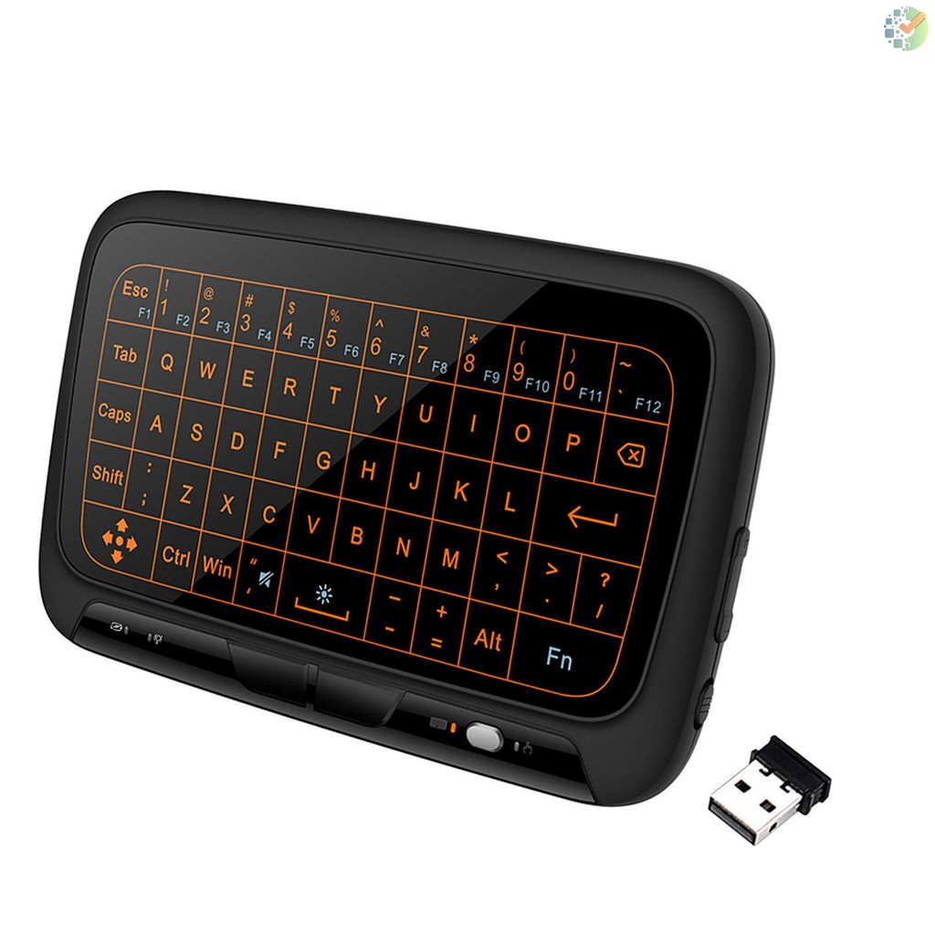 H18+ 2.4GHz Wireless Keyboard Full Touchpad Backlight Keyboard with ...