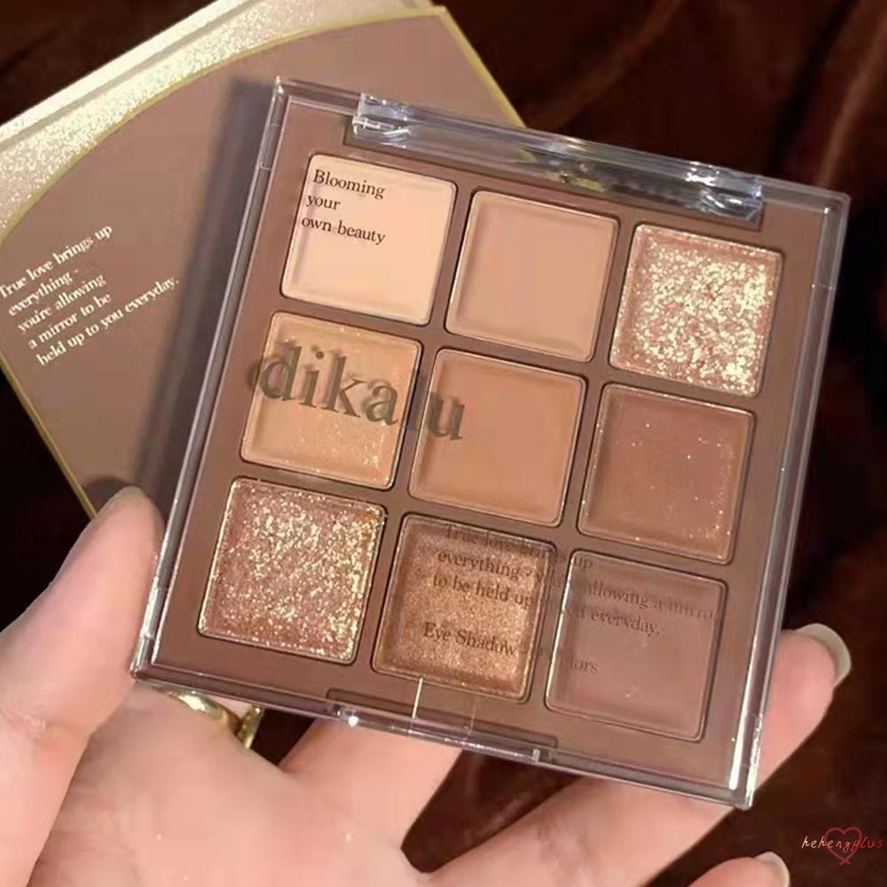 9 Colors Eyeshadow Palette Blendable Rich Colors with Velvety Texture ...