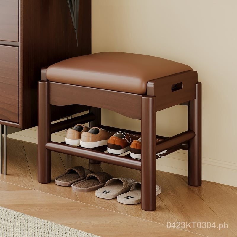 Integrated Shoe Bench for Entryway, Solid Wood Home Use, Can Sit, Shoe ...