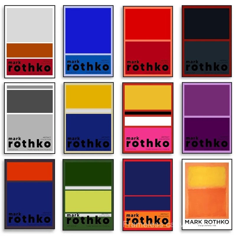 Artist Mark Rothko Art Poster Abstract Art Print Home Wall Decor,No ...