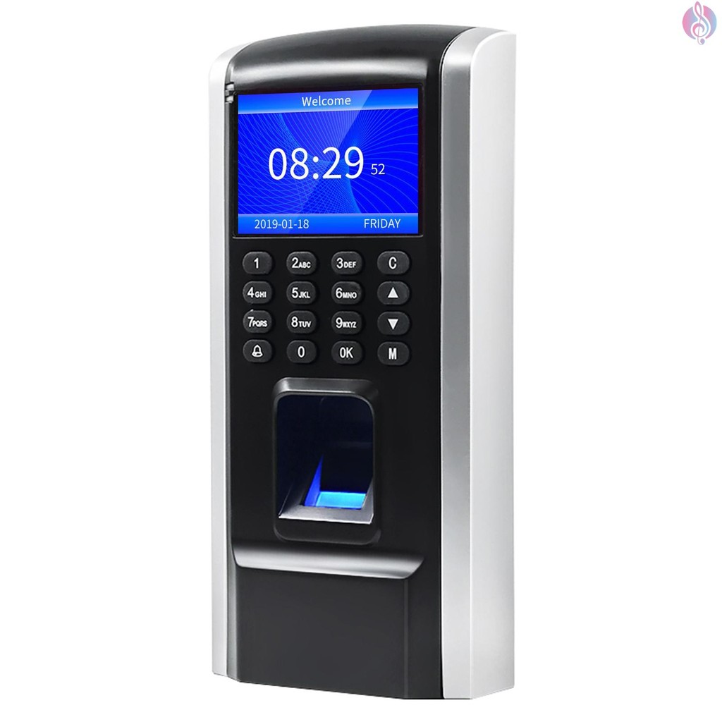 Fingerprint Access Control Time Attendance Machine Biometric Time Clock Employee Checking-in ...