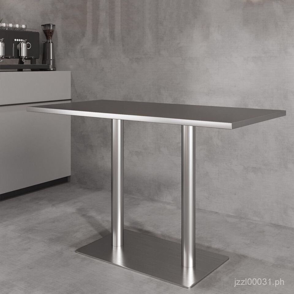 Custom Coffee Shop Stainless Steel Rectangular Table Outdoor Internet ...
