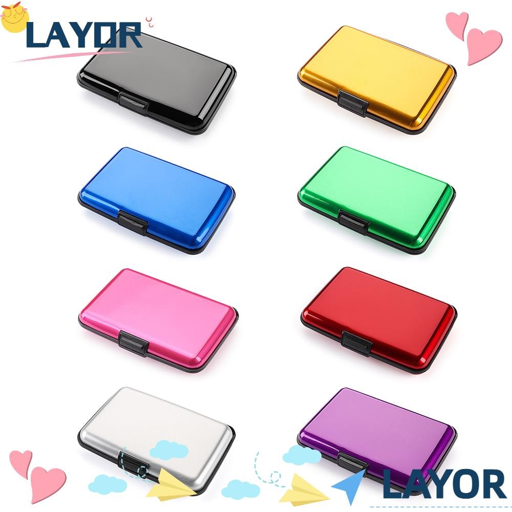 LAY RFID Wallet Business Anti-Theft Wallets RFID Blocking Aluminum ID ...