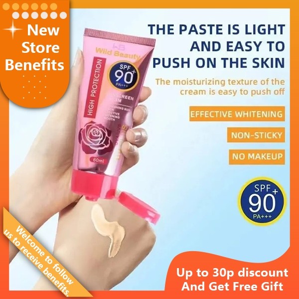 【BUY 1 TAKE 1】Kiss Beauty SPF90+++ Sunscreen Cream High Protection UV PLUS 60ml Skincare Facial ...