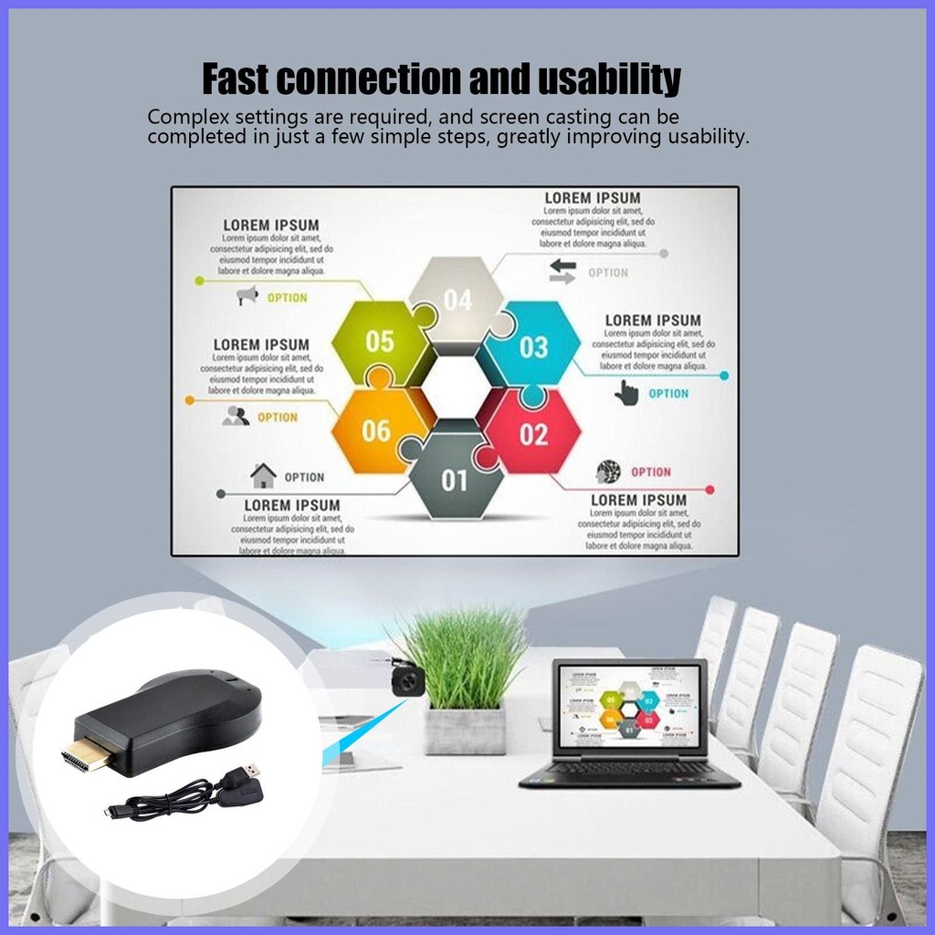 TV Mirroring Device Adapter Screen Cast Screen Projector Projector ...