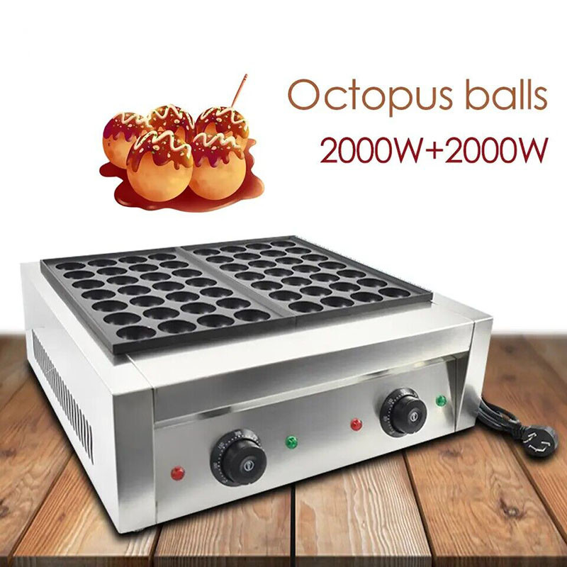 Takoyaki Maker 56 28 Holes Electric Grill Octopus Ball Baking Machine ...