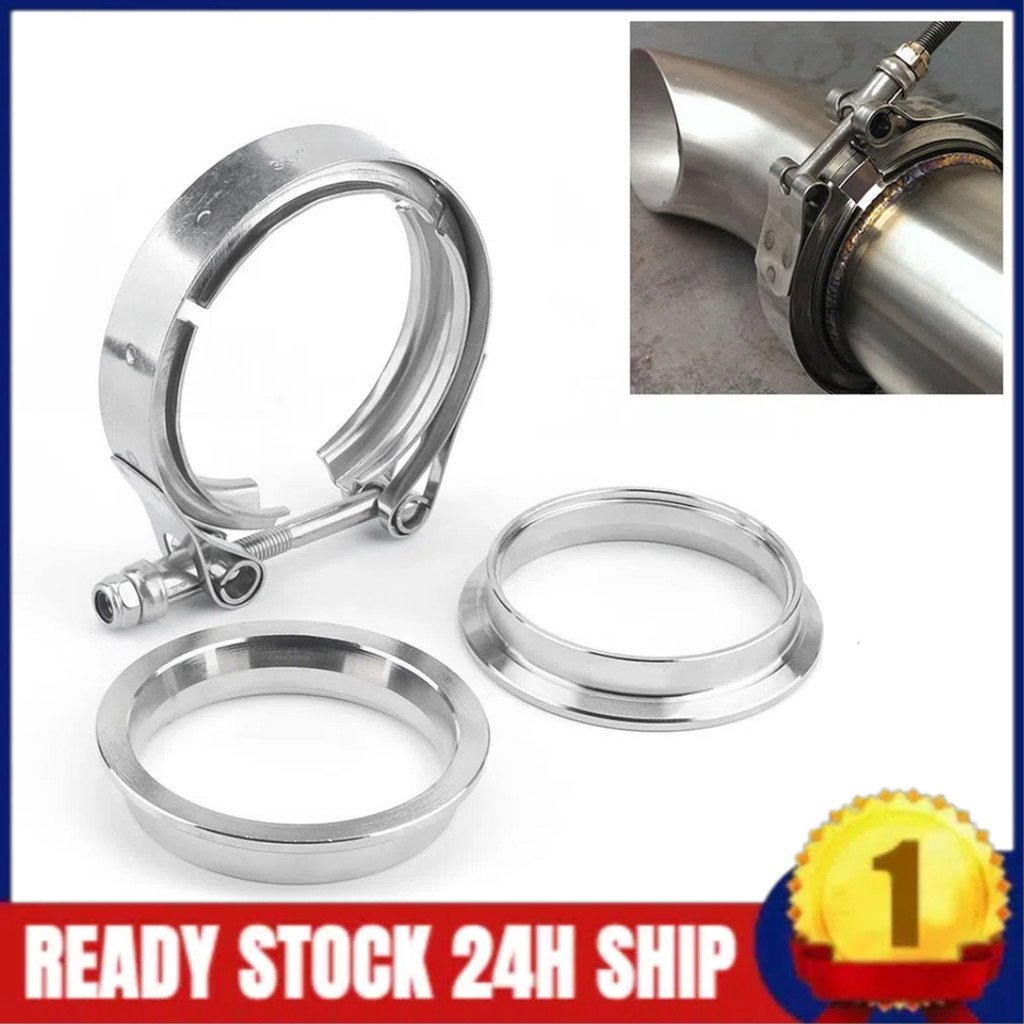 304 Stainless Steel 2" 2.5" 3" Car Motorcycle V Band Clamp Exhaust Pipe Clamp Flanges Tube Clamp ...