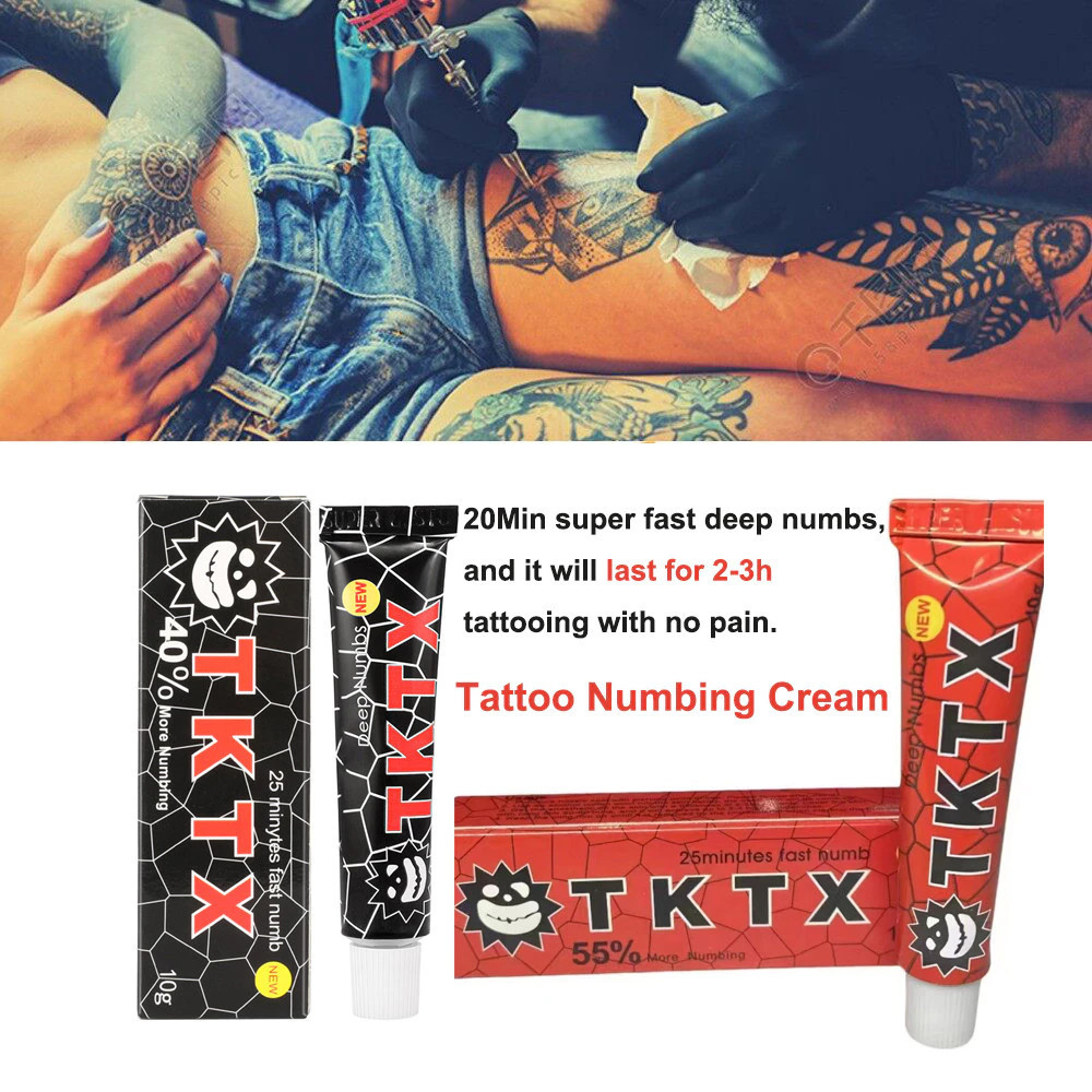 TKTX Tattoo Cream Numbing Popical Pnesthetic Paser Safe Fast Painless ...