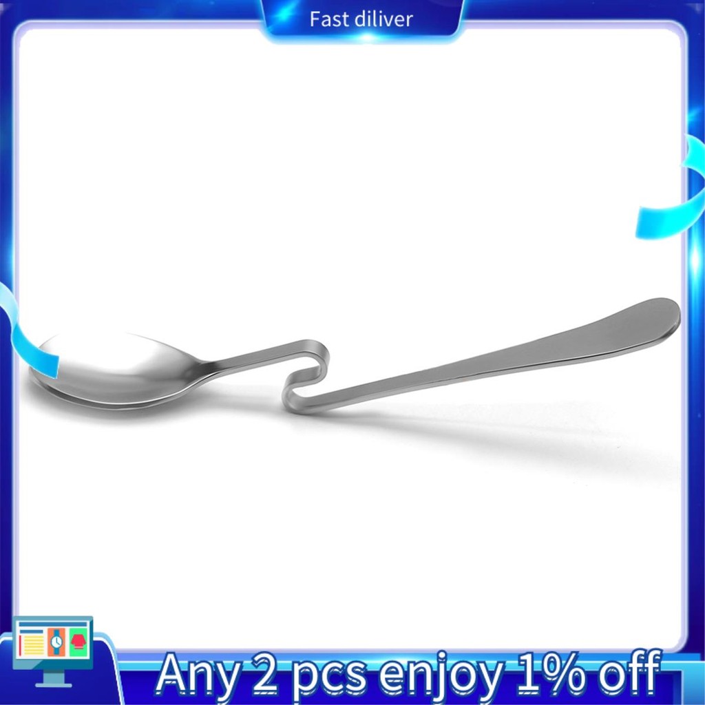 1 Piece Cute Curved Spoon Teaspoon Unique As Shown Stainless Steel ...