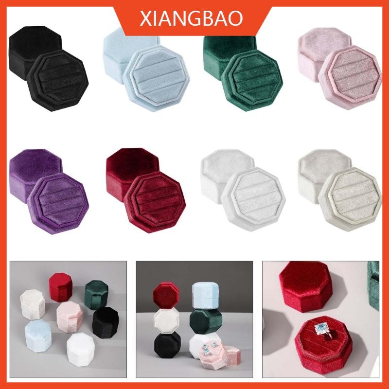 xiangbao Velvets Wedding Rings Box Octagonal Storage Box Triple Rings ...