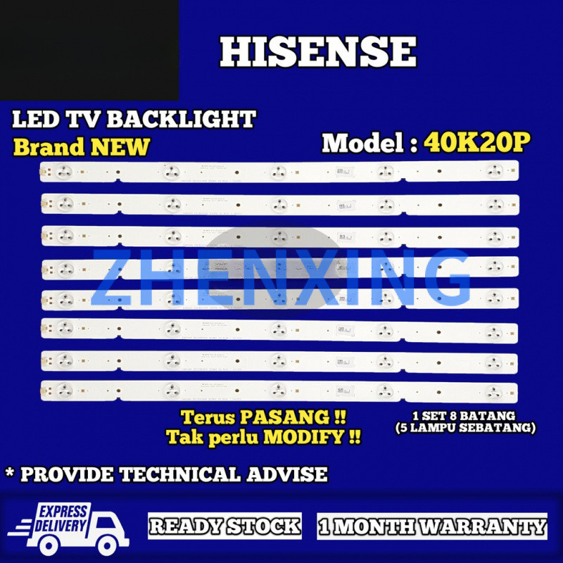 (ORIGINAL) HISENSE 40K20P 40 INCH LED TV BACKLIGHT ( LAMPU TV ) LED ...