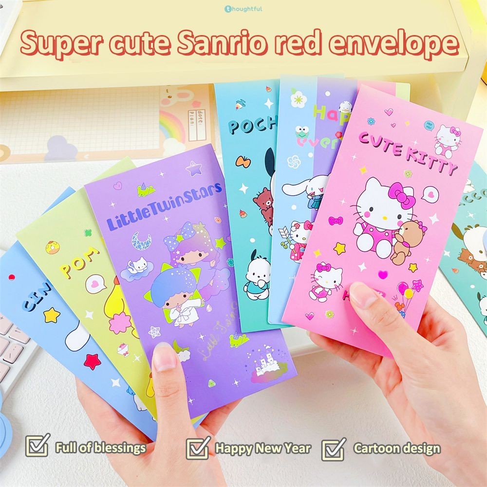 4 Pcs/Set Sanrio Red Envelope Traditional Lucky Money Gift Envelopes ...