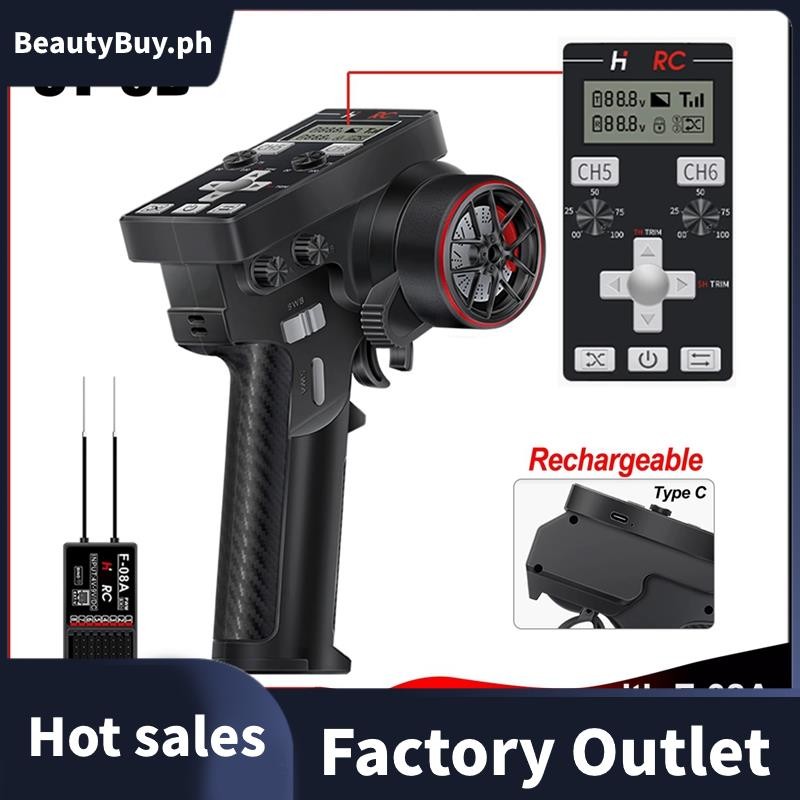 CT-6B 8CH Transmitter Remote Control 2.4Ghz RC Transmitter with F-08A 8 ...