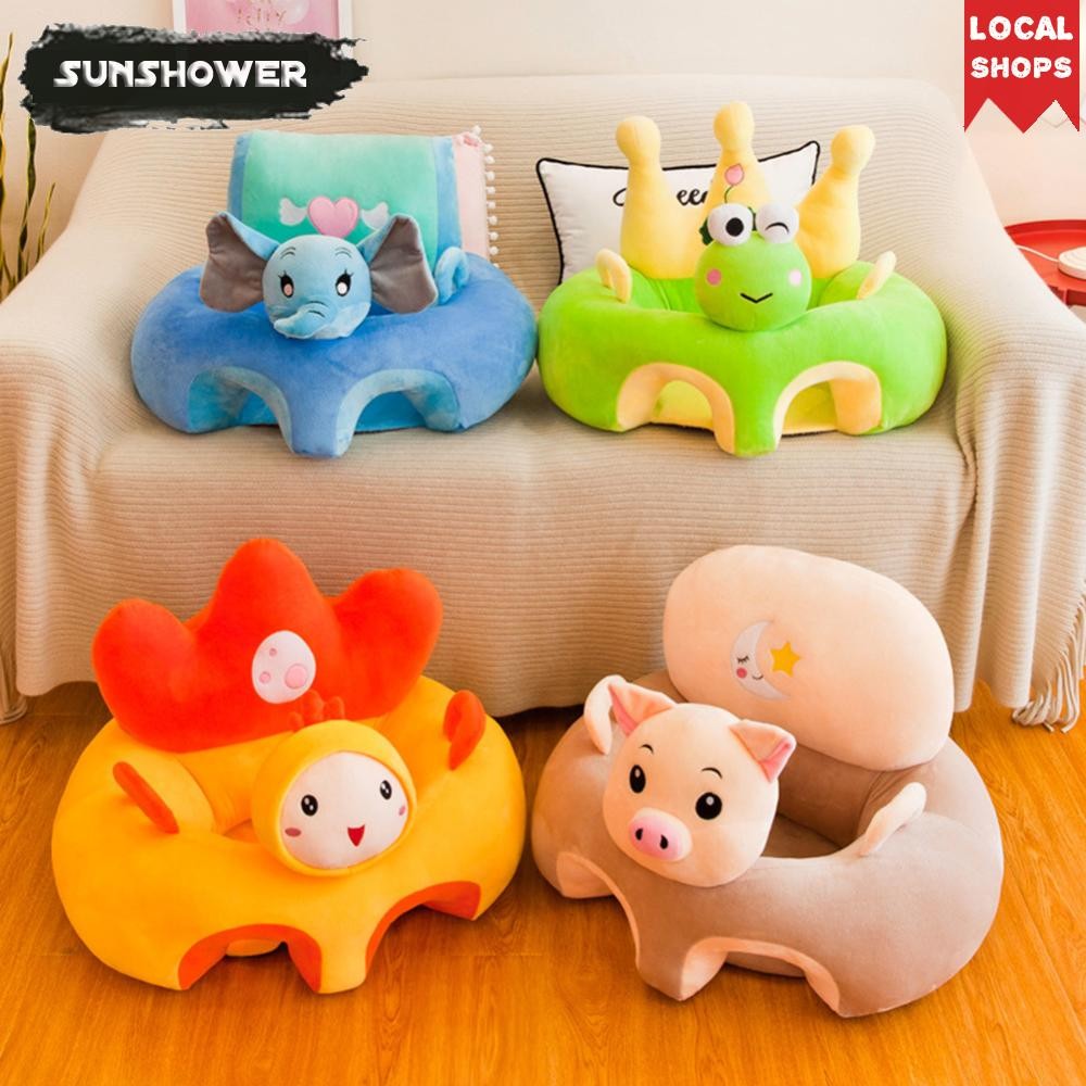 Baby Learning To Sit Soft Sofa Cover Infant Seat Support Feeding Chairs ...