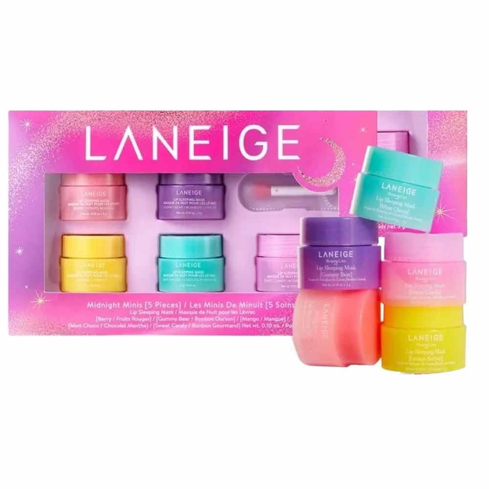 2024-Laneige Midnight Minis Set Sleeping Mask Long-Lasting Lip Care 1 ...