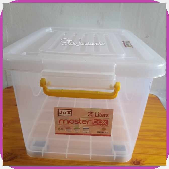 J&T~ra?TRANSPARENT*au?MASTER*h?BOX*S?35*N?LITERS*F?/*R?STORAGE*P?BOX ...