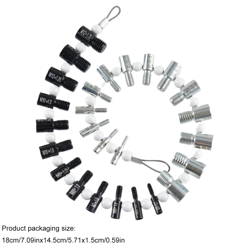 Inch & Metric Thread Tester 23 Inch & 21 Metric Sizes Bolt 26 Male ...