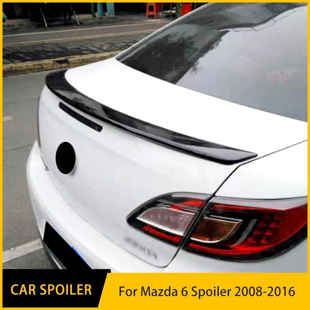 For Mazda 6 Car Rear Lip Spoiler Trim Black Carbon Tail Trunk Wing 2008 ...