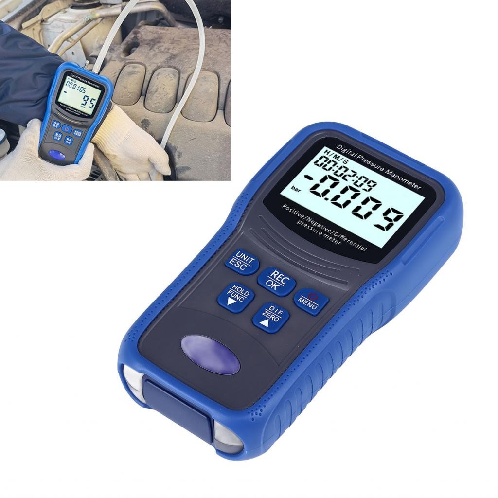 Air Pressure Meter Digital Manometer Auto Shutdown High Accuracy LCD ...