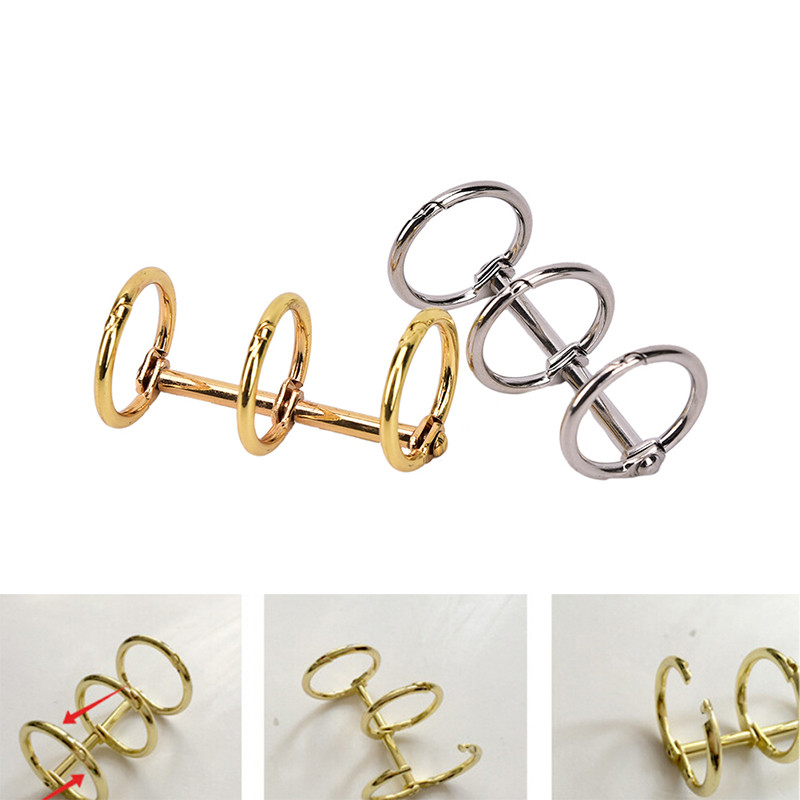 GMARTY 1X Metal Notebook Loose Leaf Binder Binder Ring Snap Album Split ...