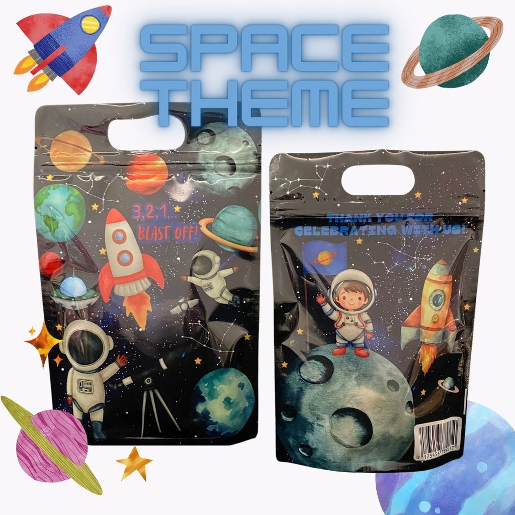 50pcs Space Outer Space Ship Astronaut Theme Loot Bag Candy Bag Ziplock ...