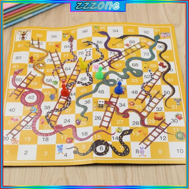 zzz 5 Set Snake Ladder Board Game Flight Chess Portable Board Game Easy ...
