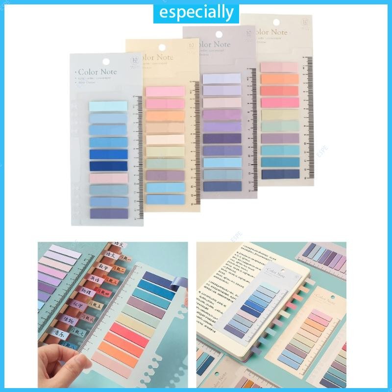 ESP 4 Pack Transparent Book Annotations Book Tabs Flags Colored Sticky ...