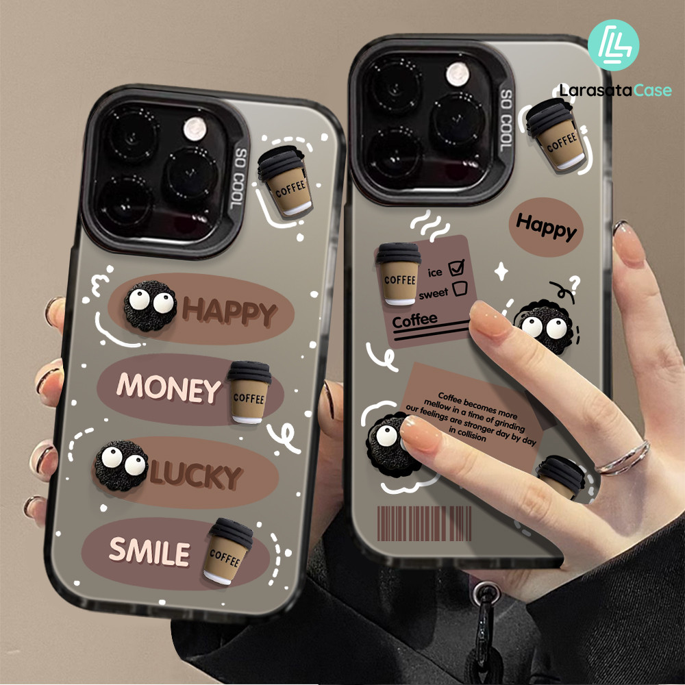 Cute three-dimensional 3D patch coffee phone case shockproof case cover ...