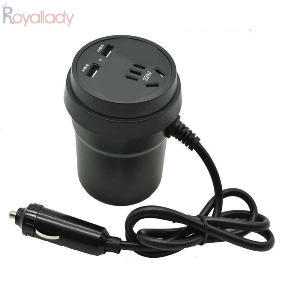 2 USB Chargers 200W Power Adapter DC 12V/24V to DC 110V/220V Car ...