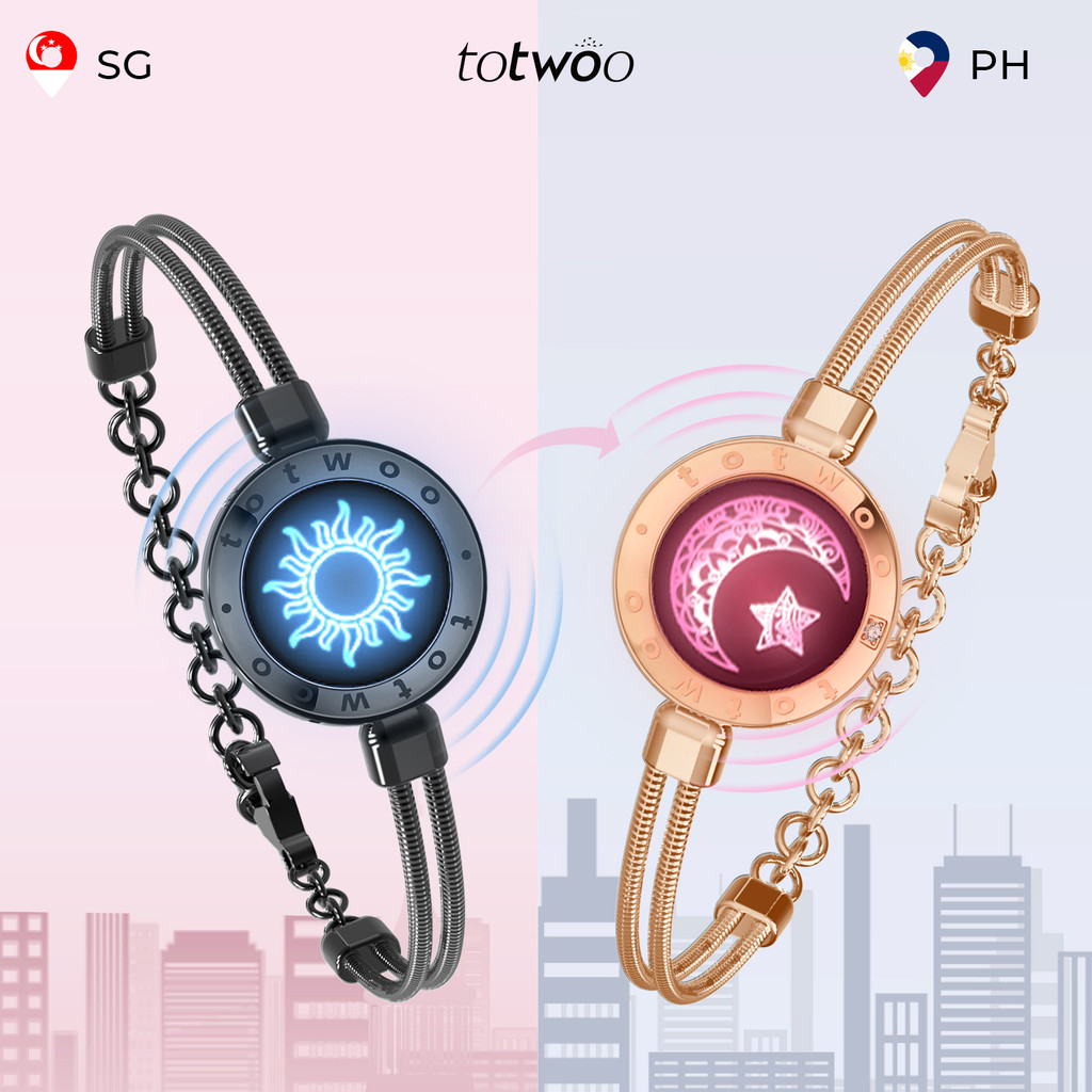 TOTWOO Sun&Moon Long Distance Touch Bracelet Promise Bracelet for ...