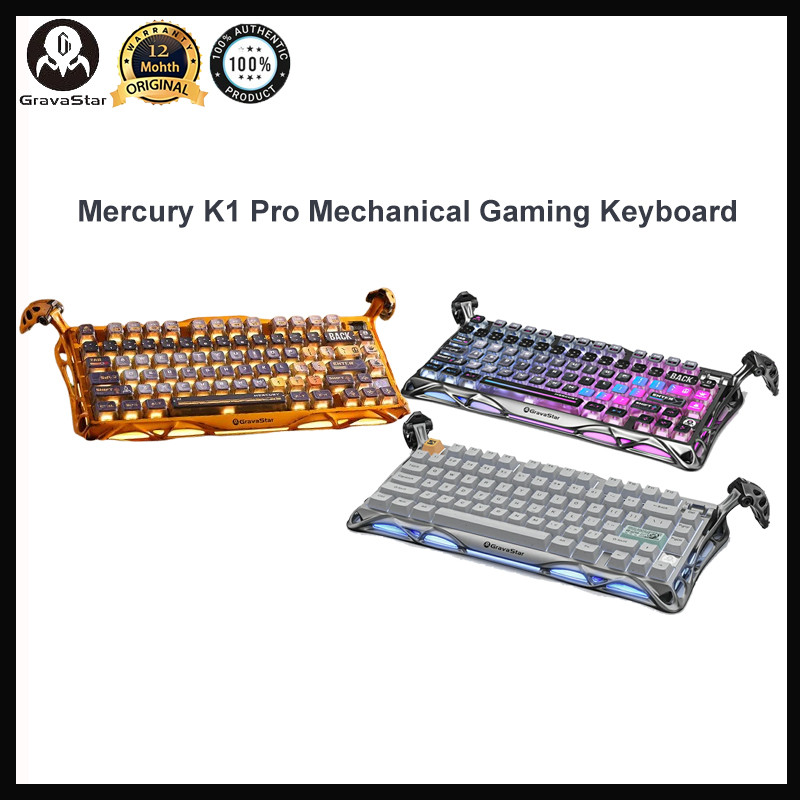 Gravastar Mercury K1 Pro Wireless Mechanical Gaming Keyboard Aluminum ...