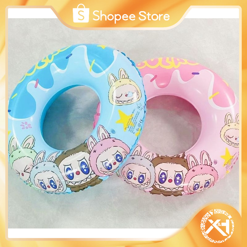 Labubu Cartoon single-layer inflatable swimming ring 60cm70cm80cm ...