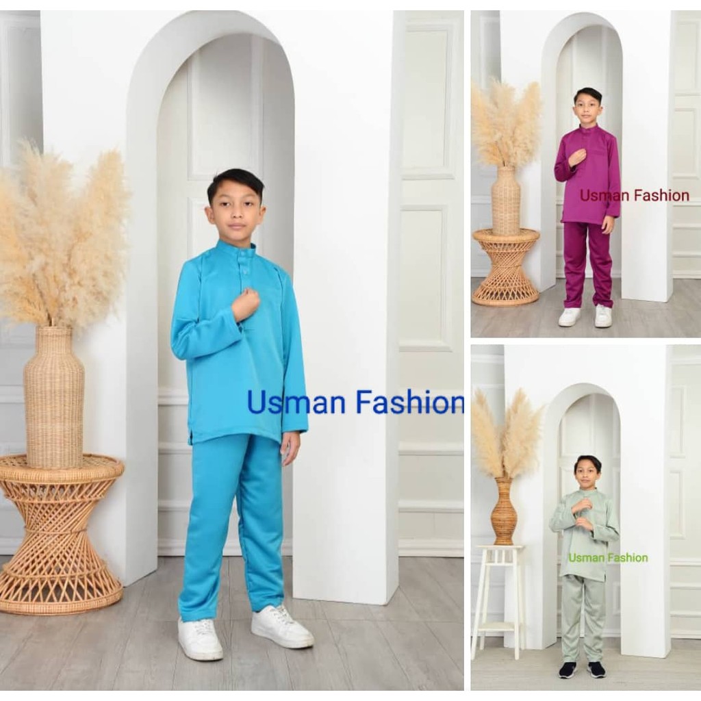 Baju Melayu Budak 2y-12y(Pearl Skin Premium Soft) | Shopee Philippines