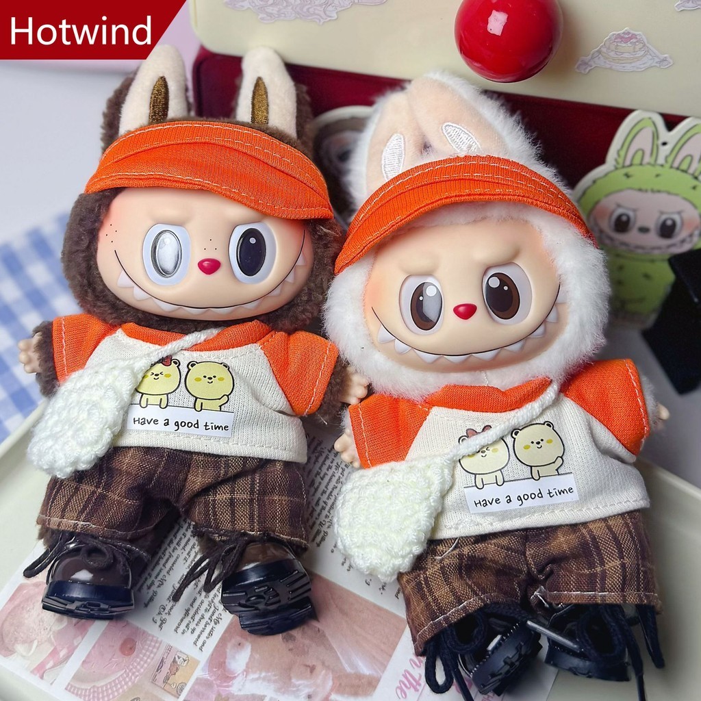 [Clothes only] For 17 cm labubu overalls a set of pendants cute bear ...