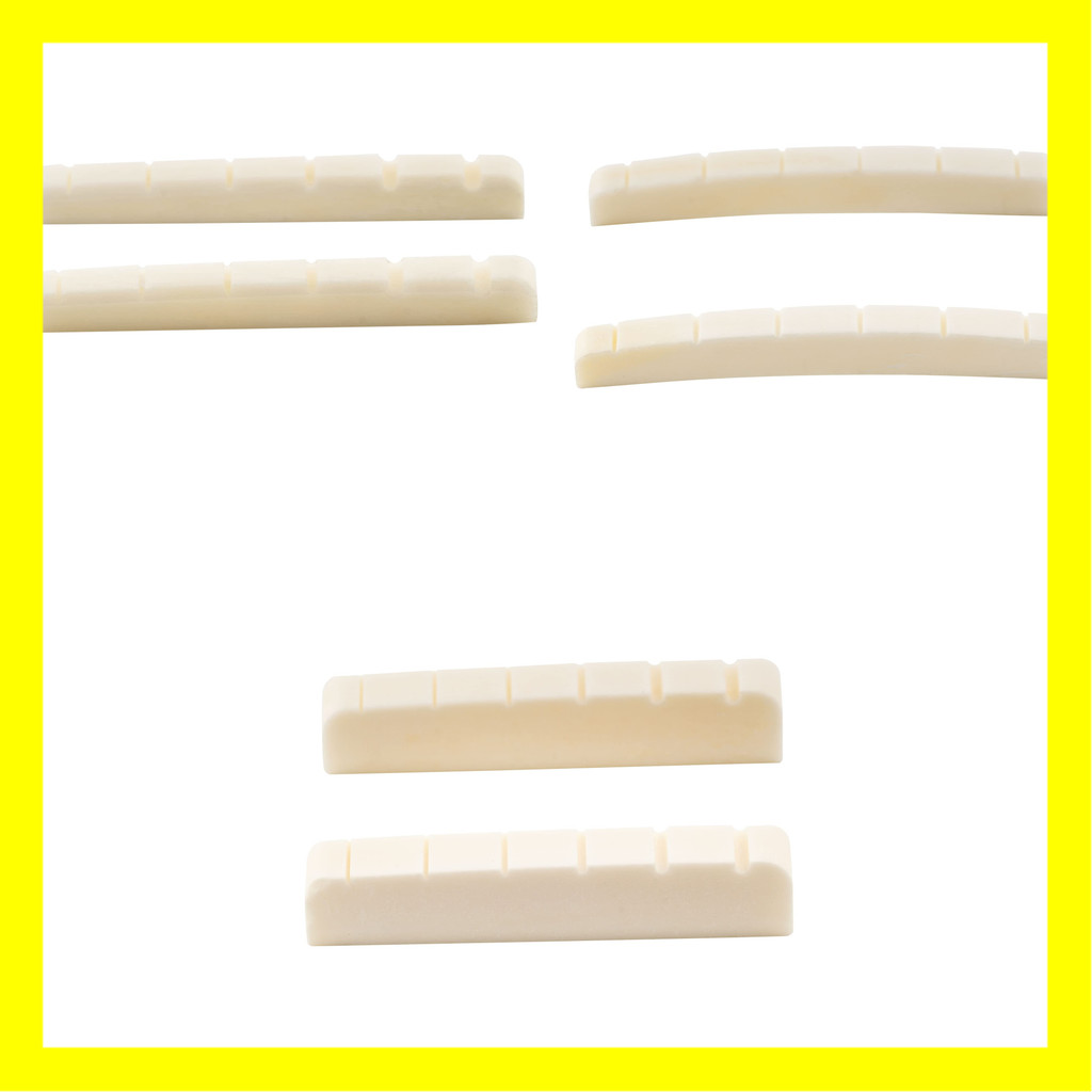 Musiclily 42mm Electric Guitar Beef Bone Nut String Grooved Bone Nut ...