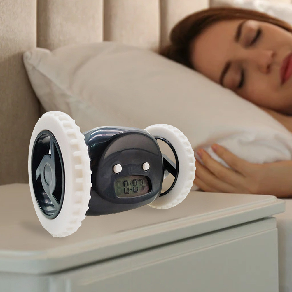 justeasybuy Jumping Alarm Clock Move Jump Roll Run Away Robot Alarm ...