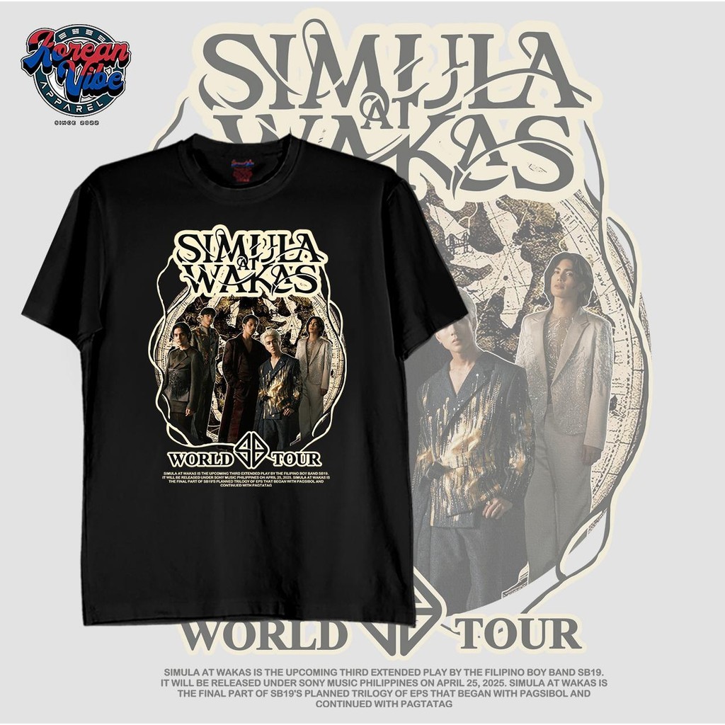 KOREAN VIBE APPAREL SB19 SIMULA AT WAKAS WORLD TOUR GRAPHIC COTTON ...