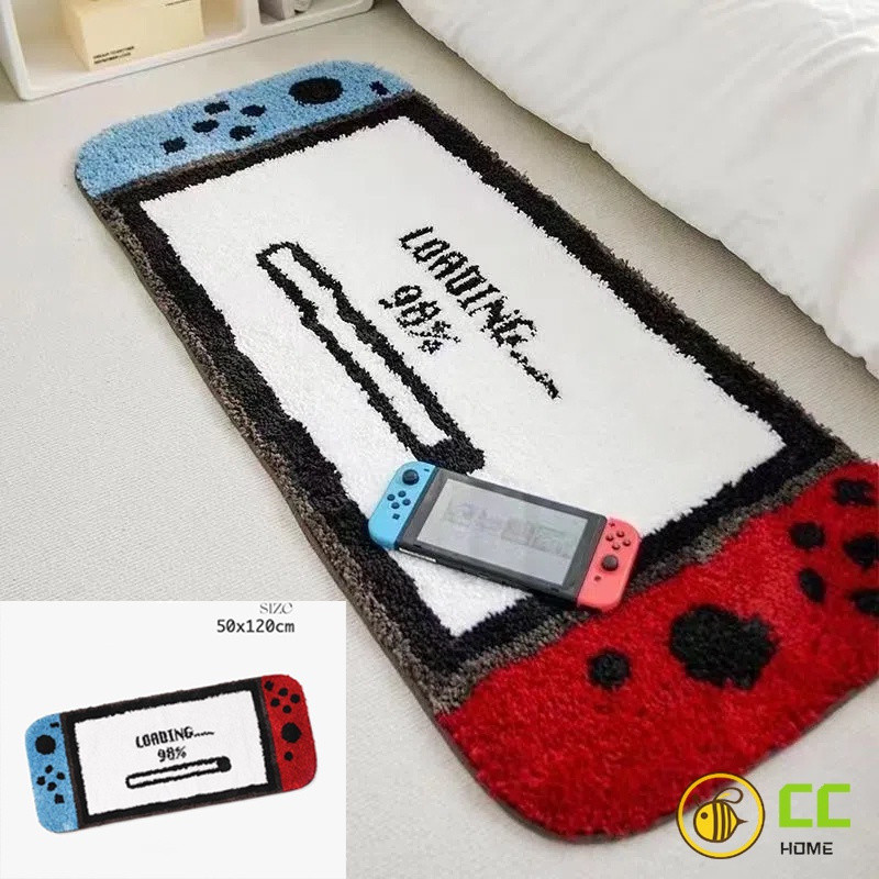 Rx INS Carpet Living Room Sofa Bay Window Blanket Red Blue Handheld ...