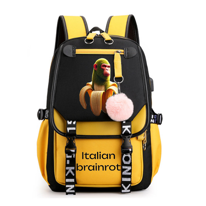 GC2 Italian Brainrot Backpack for Student Large Capacity Printing Anime ...