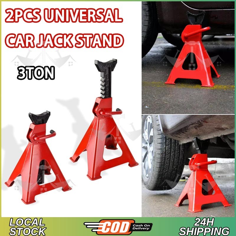 2PCS 3 Ton Car Jack Stand Capacity Slotted Pad Lifting Jack Chassis ...