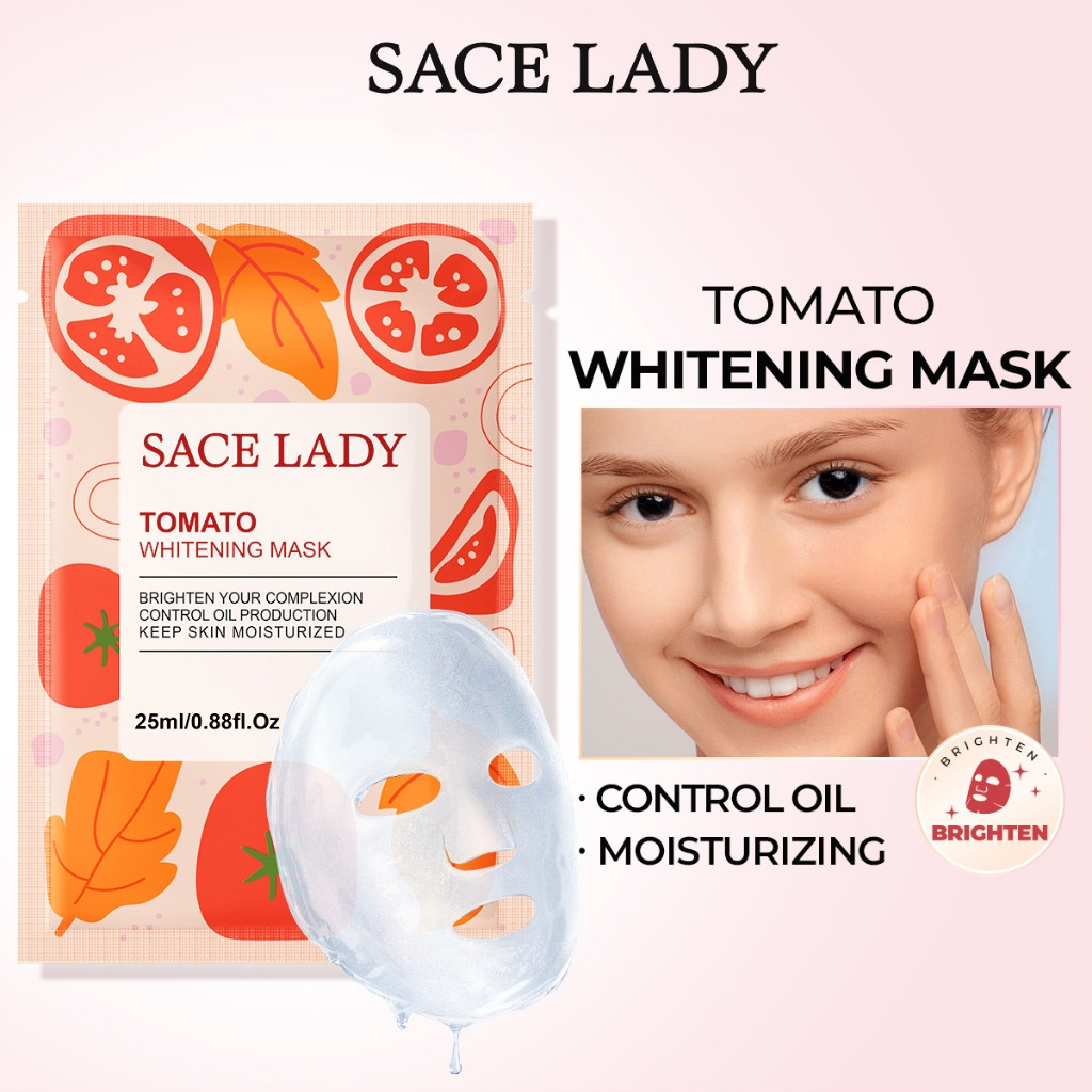 SACE LADY Tomato Whitening Mask Brighten Complexion Control Oil ...