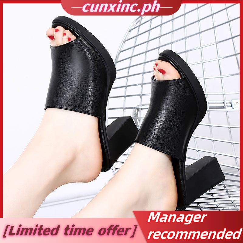 COD cln Sandal with heels for women sale abaca hills style step in 123 ...
