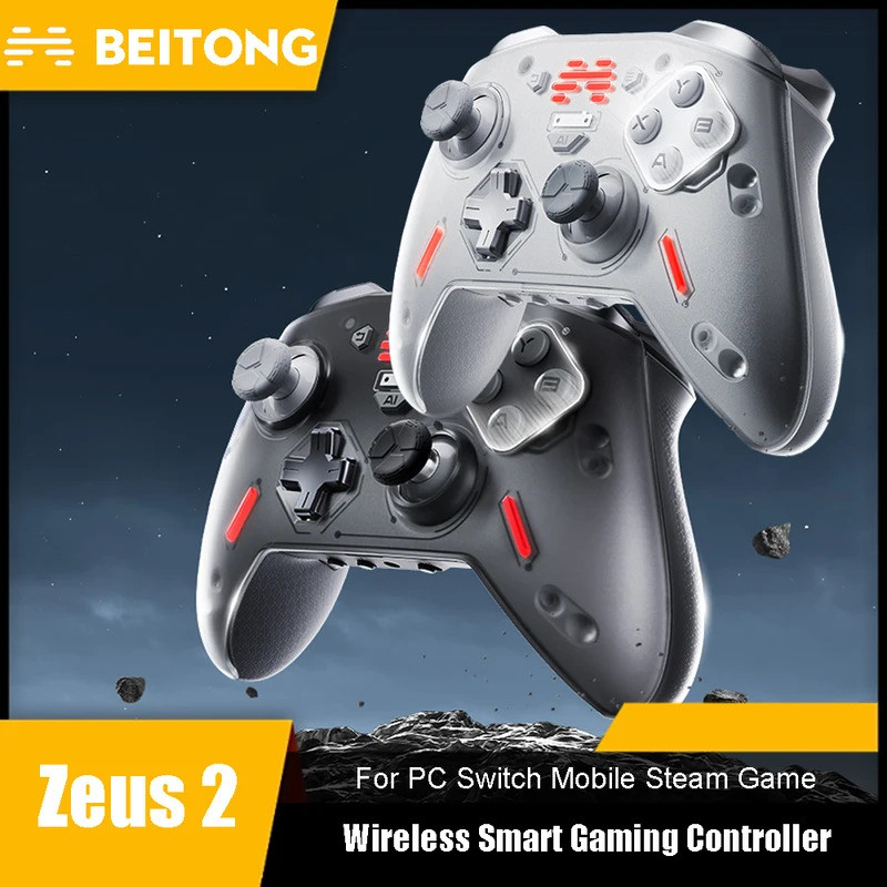 BEITONG Zeus 2 Wireless Bluetooth Gamepad Optical Micro Switches Hall ...