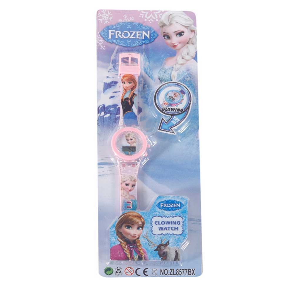 GLOWING WATCH FROZEN ELSA KID LED ELECTRONIC DIGITAL DISPLAY WATCH TOY ...