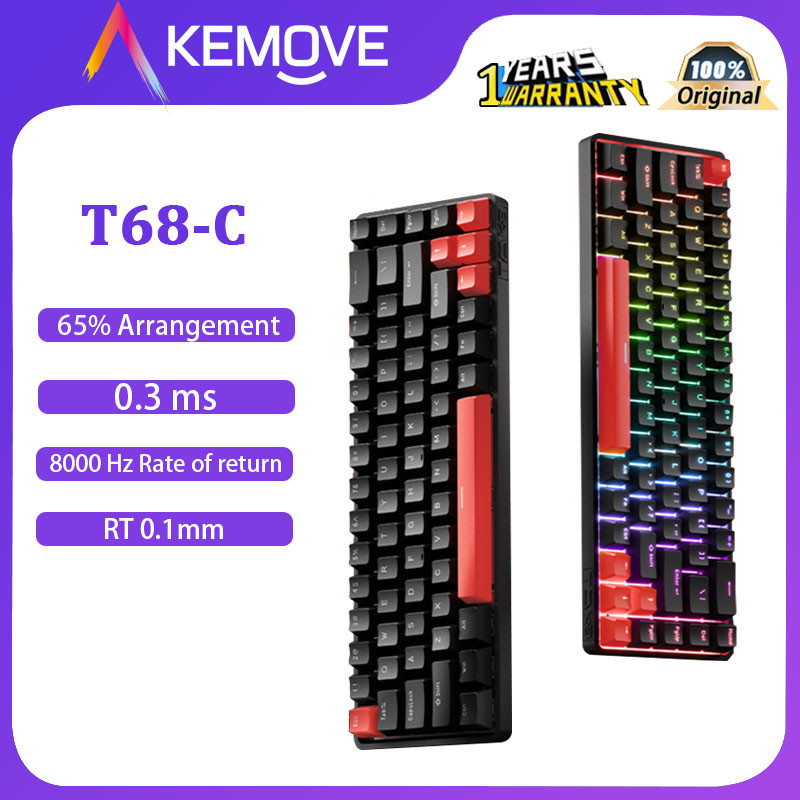 KEMOVE T68-C RT Adjustable magnetic switch mechanical keyboard RGB light electronic sports ...